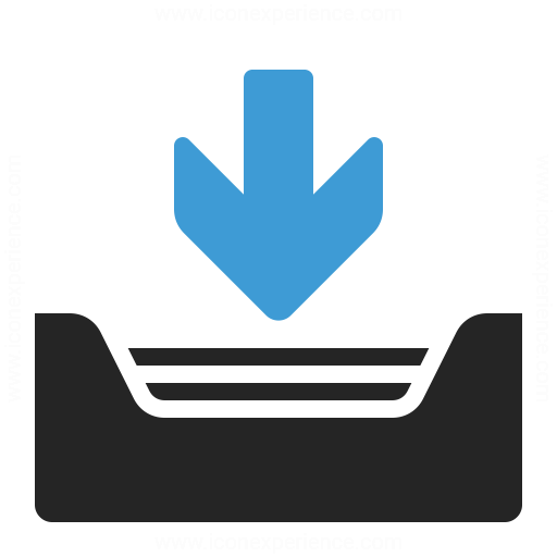 Inbox Into Icon & IconExperience - Professional Icons » O-Collection