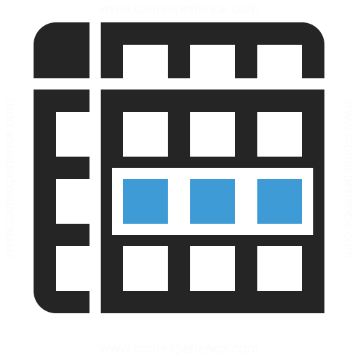 Spreadsheed Row Icon & IconExperience - Professional Icons » O-Collection