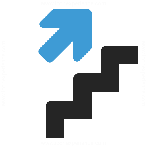 Stairs Up Icon & IconExperience - Professional Icons » O-Collection