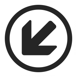 Nav Down Left Icon & IconExperience - Professional Icons » O-Collection