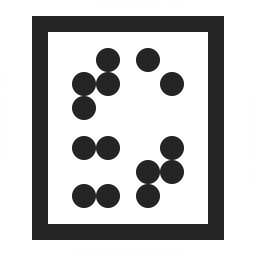Text Braille Icon & IconExperience - Professional Icons » O-Collection