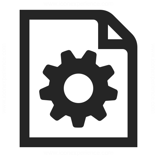 Document Gear Icon & IconExperience - Professional Icons » O-Collection