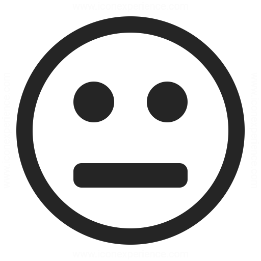 Emoticon Straight Face Icon & IconExperience - Professional Icons » O ...