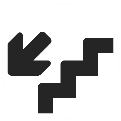 Stairs Down Icon & IconExperience - Professional Icons » O-Collection