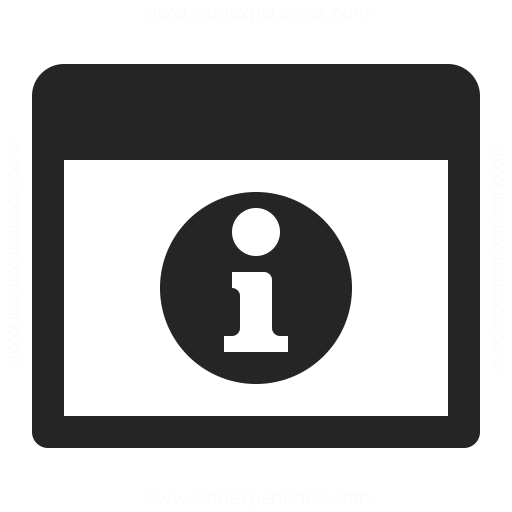 Window Information Icon & IconExperience - Professional Icons » O ...