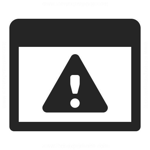 Window Warning Icon & IconExperience - Professional Icons » O-Collection